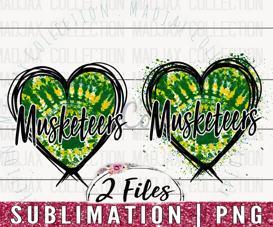 Musketeers Spirit Shirt PNG, 2 Sublimation, Green Tie Dye, Splatter ...