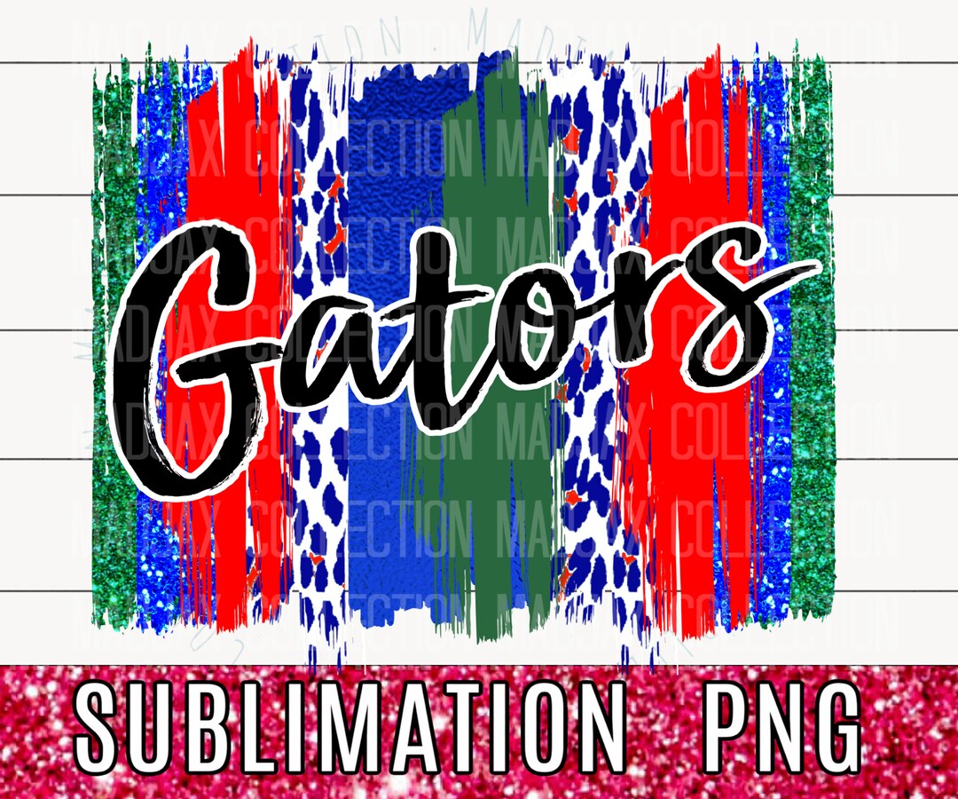 Team Gators, School Colors, Brush Stroke, Sublimation, PNG Design ...