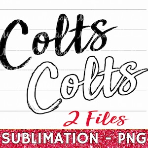 Colts PNG: School Team Mascot, Sublimation Design (digital Download) - Etsy