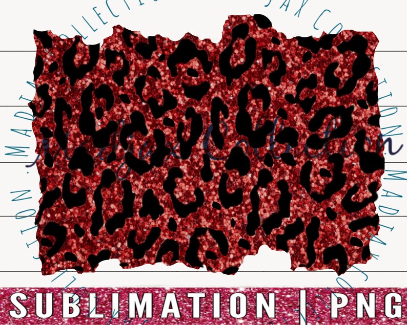 Maroon & Black Leopard PNG Sublimation Background Glitter - Etsy