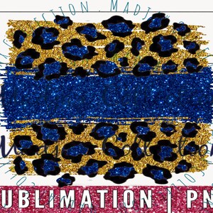 Leopard Sublimation, Navy & Gold, Team Background, Brush Stroke PNG ...
