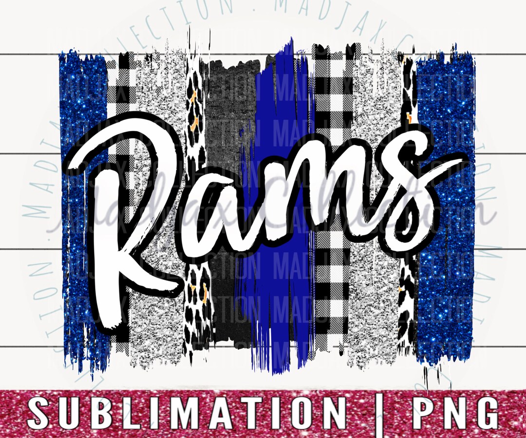 Rams Brush Stroke Sublimation, Glitter, Printable, Plaid, Leopard, PNG ...