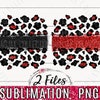 Leopard Brush Stroke, Red & Blue, Sublimation PNG, 2 Files, Bundle ...