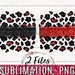 Leopard Brush Stroke Red & Black Sublimation PNG 2 Files | Etsy