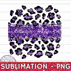 Purple Leopard Square, Brush Stroke, PNG File, Sublimation Design ...