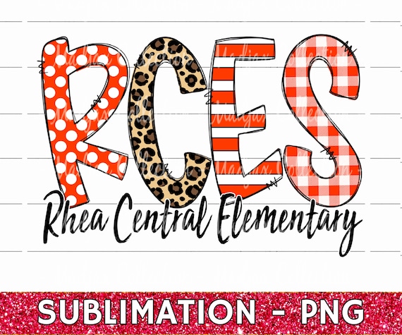 RCES Rhea Central Elementary Bubble Letters Digital - Etsy