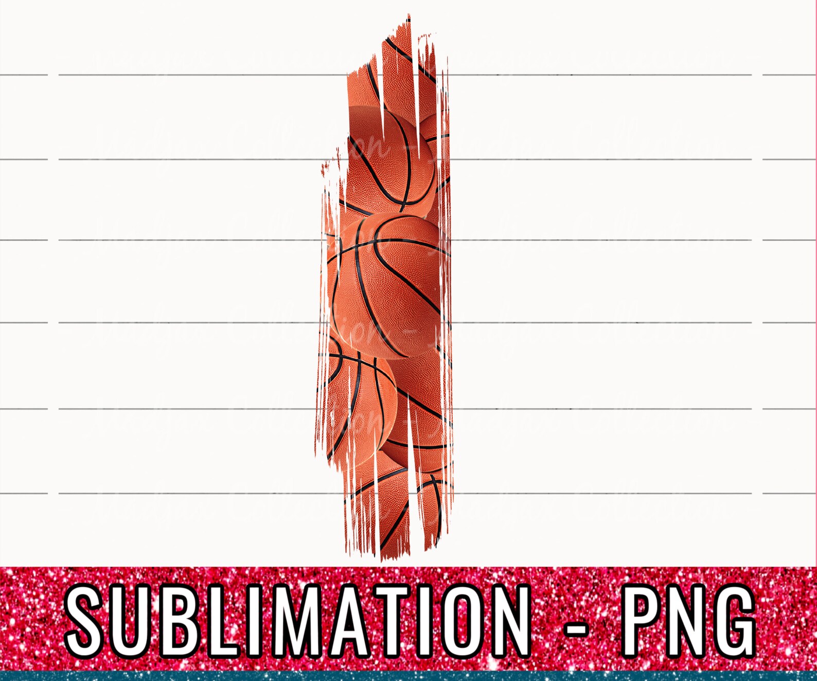 Basketball Brush Stroke, PNG File, Sublimation, Sports Brush Stroke ...