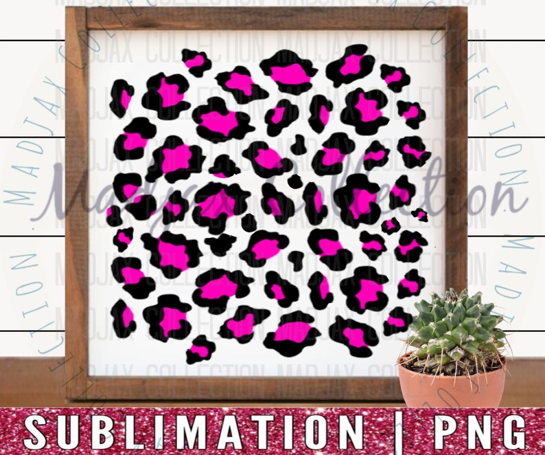 Hot Pink Leopard Print PNG File: Sublimation Design (digital Download ...