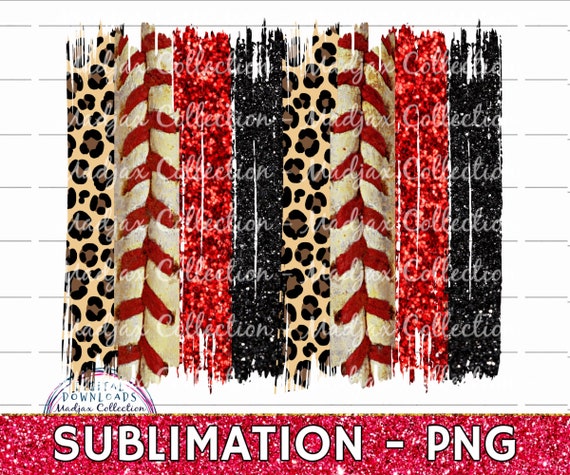 Red & Black Baseball Brush Stroke PNG File Sublimation - Etsy