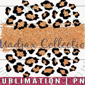 Leopard Sublimation, Rose Gold, Background, Brush Stroke PNG, Animal ...