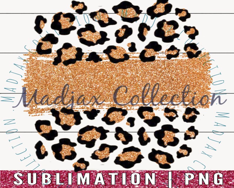 Leopard Sublimation Rose Gold Background Brush Stroke PNG | Etsy