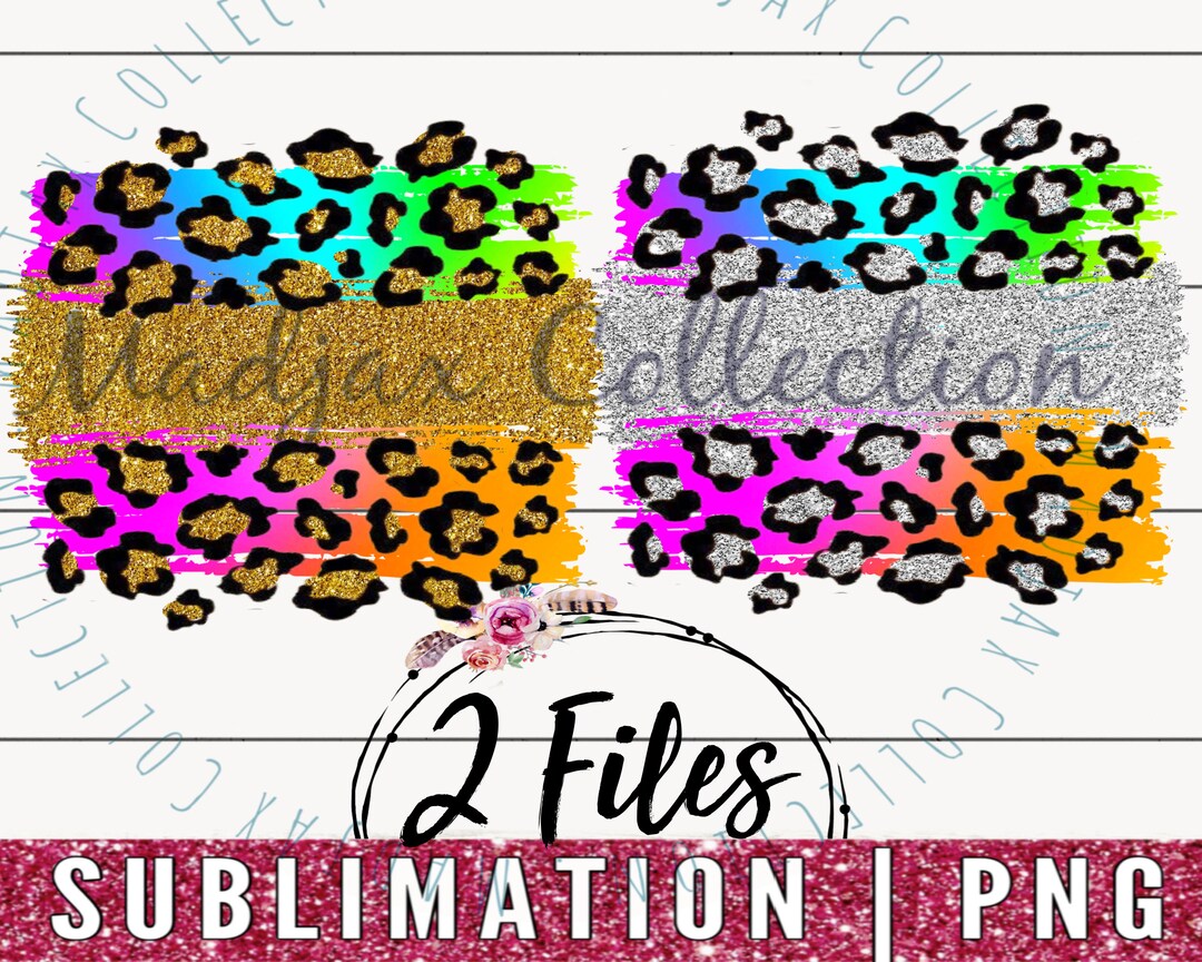 Rainbow Leopard Sublimation Silver & Gold LGBTQ Background - Etsy