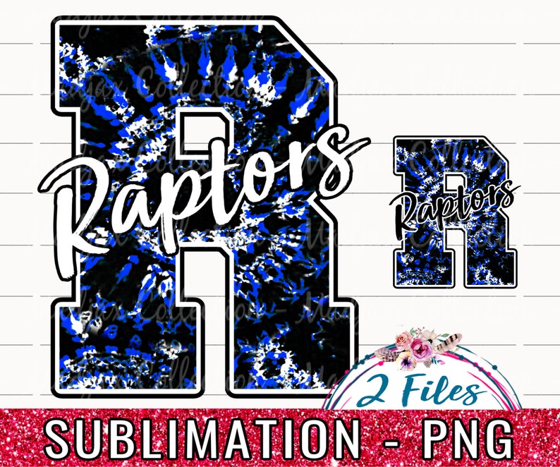 Raptors PNG Sublimation Print Blue & Black Tie Dye Raptors - Etsy