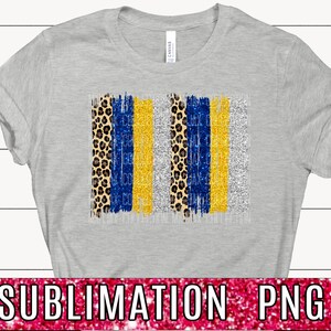 School Colors, Leopard Brush Strokes PNG, Sublimation Print, Yellow ...