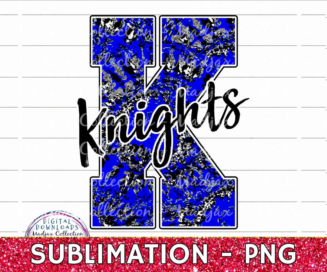 Knights Spirit Shirt PNG, Sublimation Design, Blue & Silver Tie Dye ...