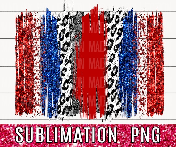 Red and Blue Glitter Brush Strokes PNG Sublimation Print - Etsy