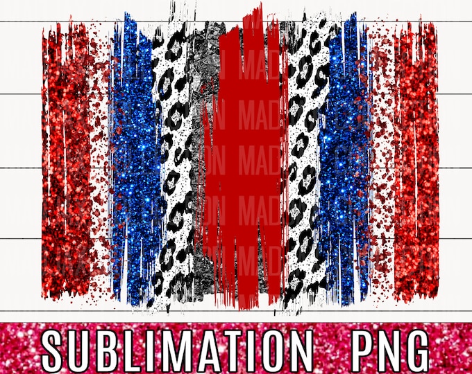 Red and Blue Glitter Brush Strokes PNG Sublimation Print - Etsy