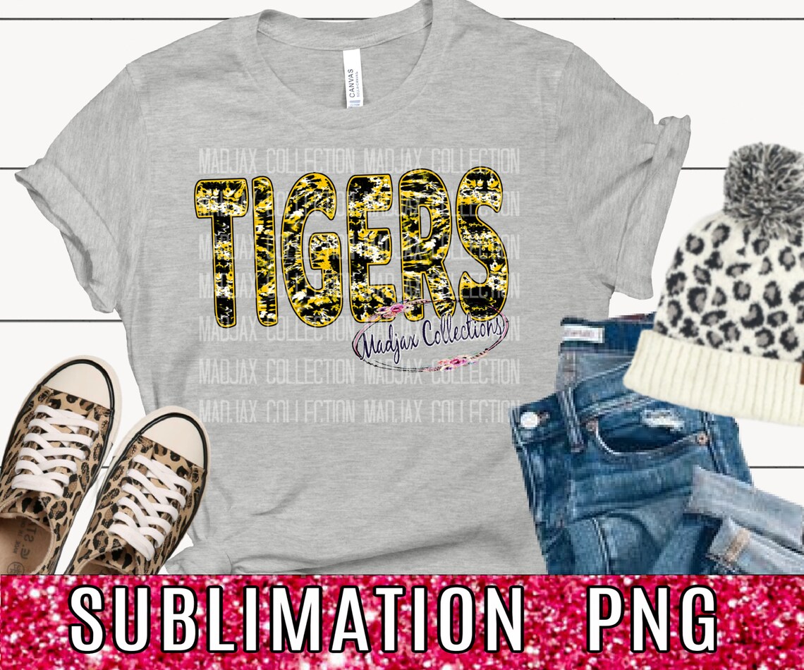 Team Tigers Sublimation PNG File Bubble Letters Cute | Etsy