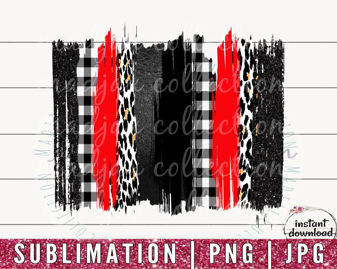 Red & Black Brush Stroke Background, Sublimation PNG, Brush Stroke ...