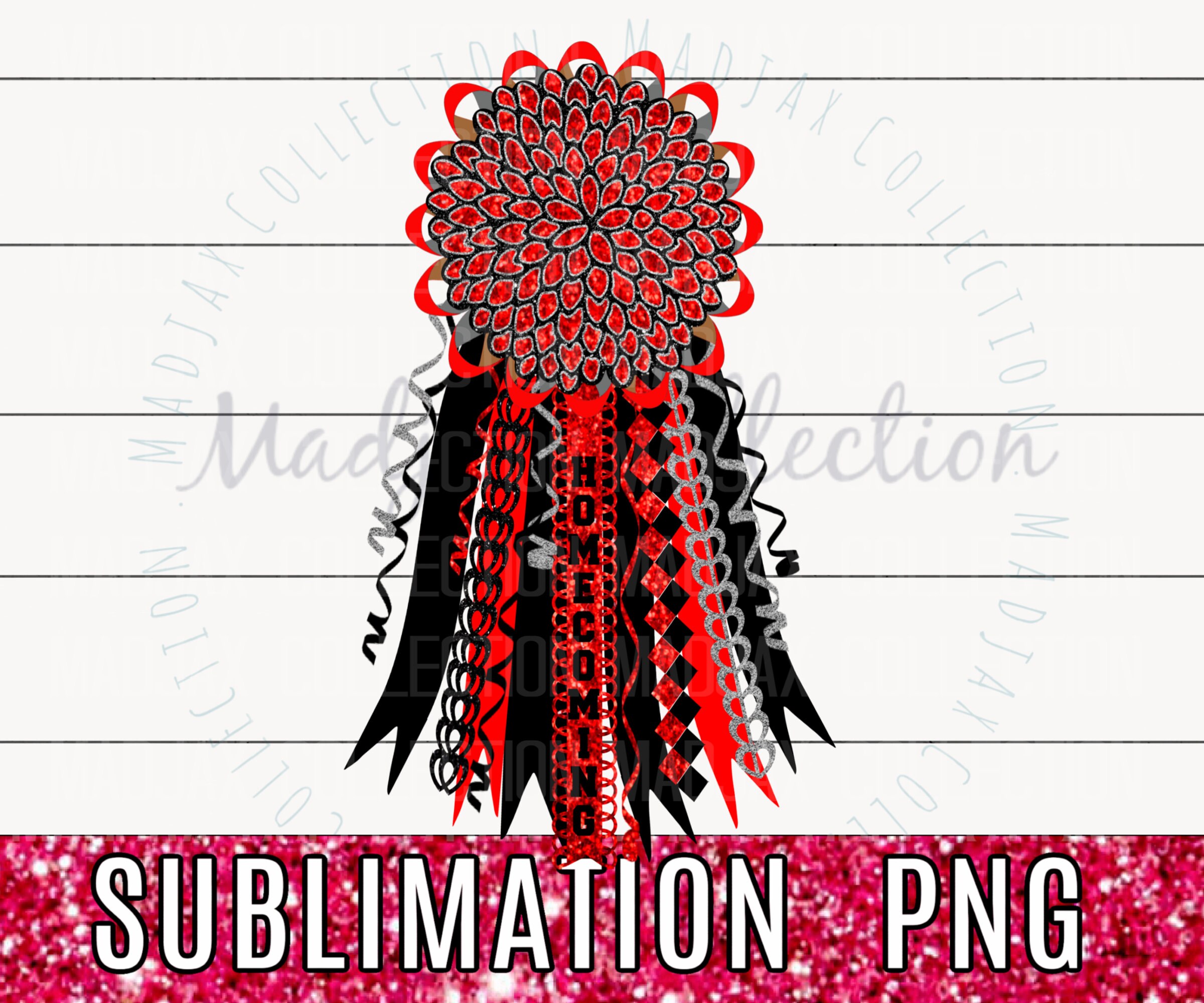 Silver Homecoming Mum Set, 5 Files, Bundle, Spirit PNG, Sublimation ...