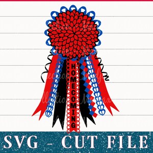 Homecoming Mum, SVG Cut File, HTV, Heat Transfer, Changeable Colors ...