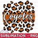 School Colors, Leopard Brush Strokes PNG, Sublimation Print, Yellow ...