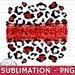 Red Leopard Spot Blanks, Sublimation Print, PNG File, Square Brush ...