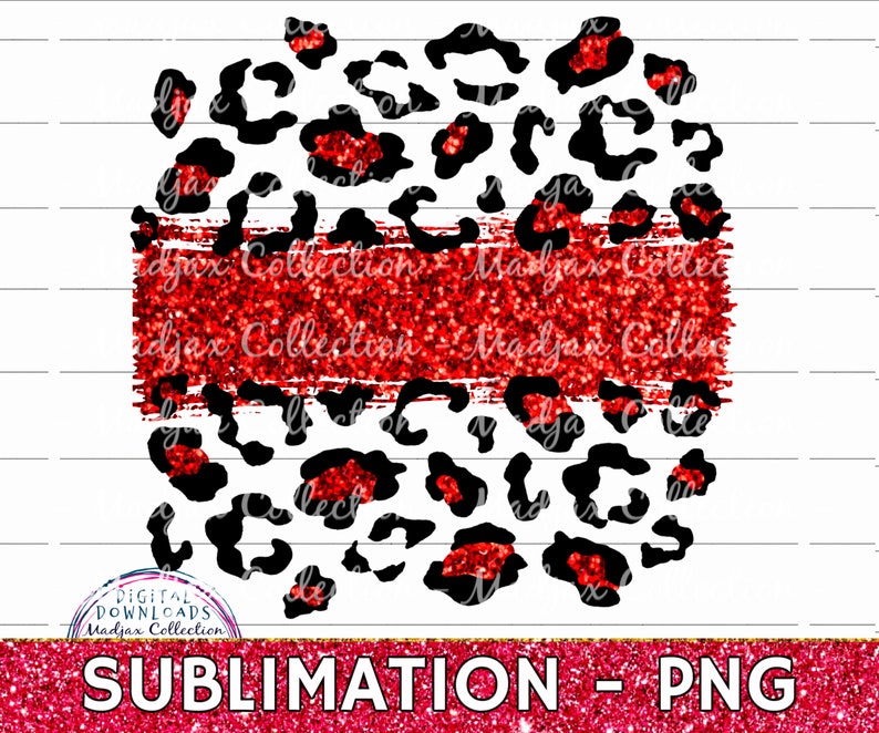 Red Leopard Spot Blanks Sublimation Print PNG File Square - Etsy