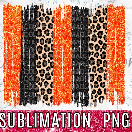 Orange and Black Brush Stroke PNG - Etsy