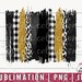 Gold Glitter, Black & White Brush Stroke PNG | Sublimation | Brush ...