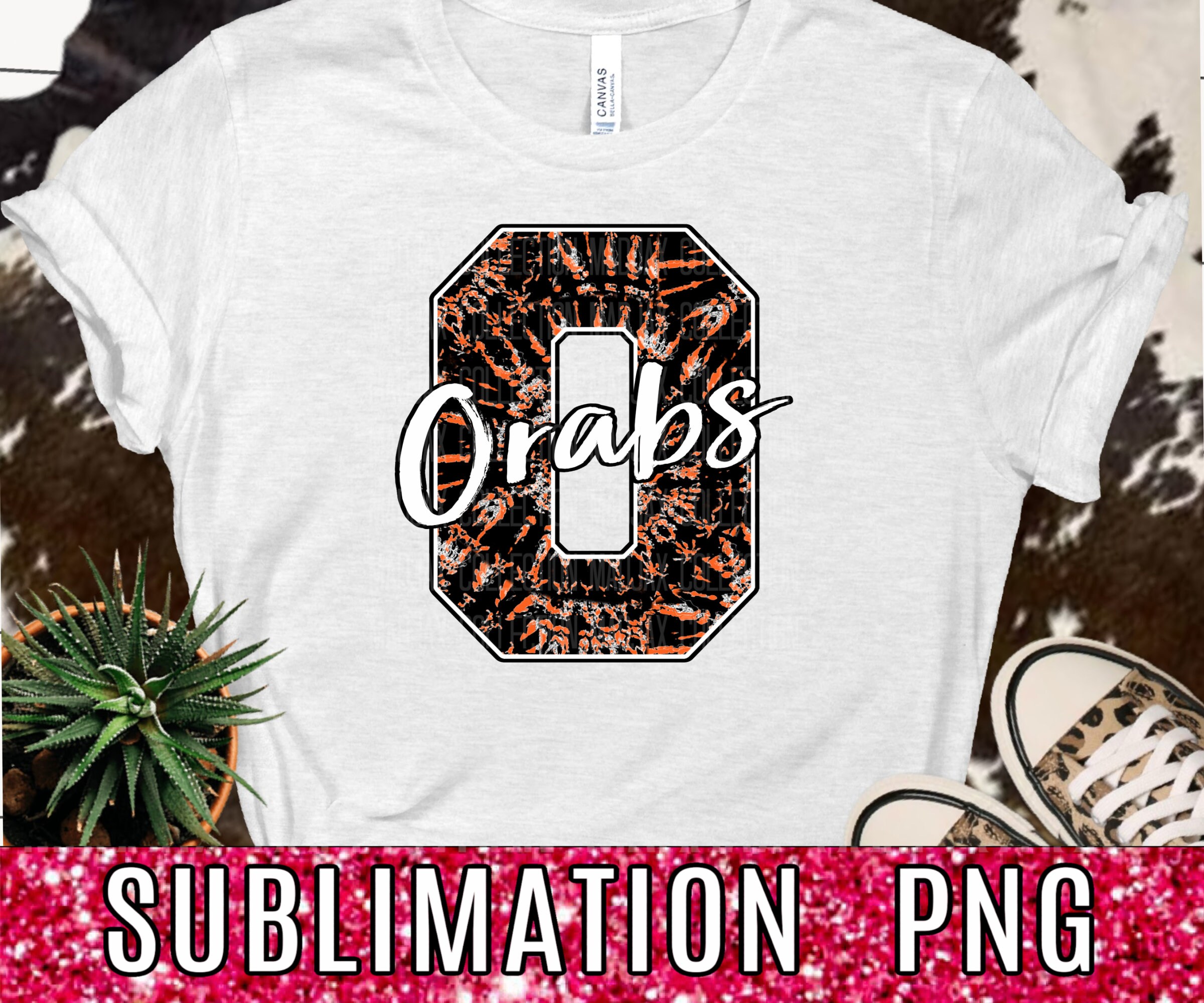 Orabs Spirit Shirt PNG Sublimation Design Orange Tie Dye | Etsy
