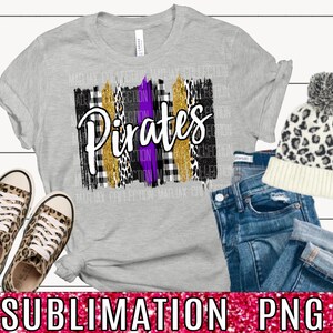 Pirates Brush Stroke, Sublimation PNG, Leopard, Football Mom, Team ...