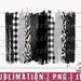 Silver Glitter, Black & White Brush Stroke PNG Sublimation Design ...