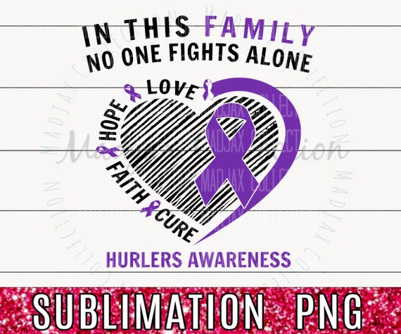Hurlers AWARENESS Design Sublimation PNG Purple Ribbon Heat | Etsy