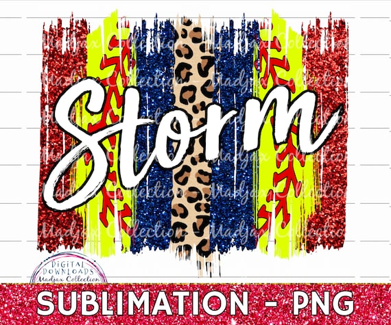 Team Storm Softball Brush Stroke Stitches Sublimation PNG - Etsy