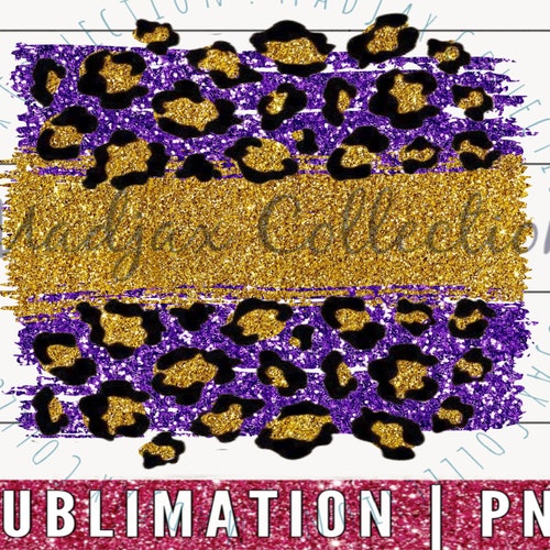School Colors Leopard Brush Strokes PNG Sublimation Print - Etsy