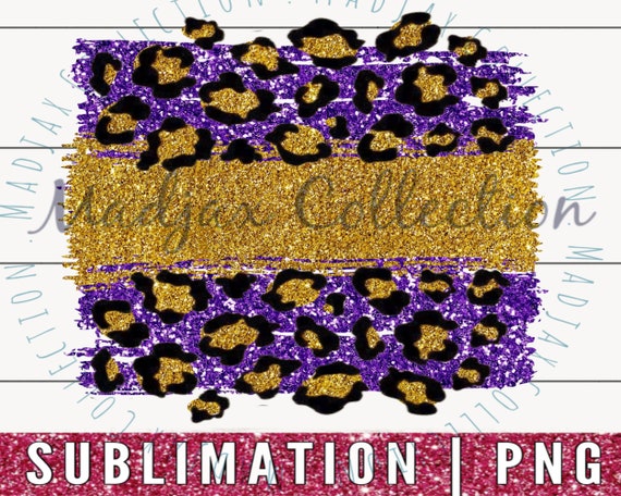 Leopard Sublimation Purple & Gold School Colors Background - Etsy