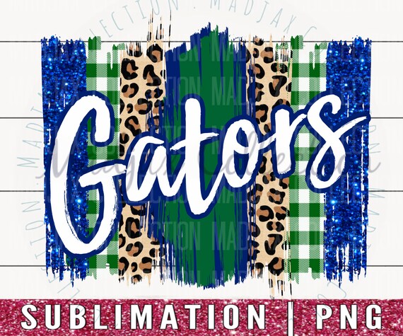 Gators Sublimation PNG Leopard Glitter Design Football | Etsy