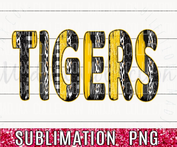 Team Tigers Sublimation PNG File Bubble Letters Cute | Etsy