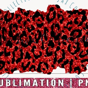 Red and Black, Leopard PNG, Sublimation Background, Glitter Graphic ...