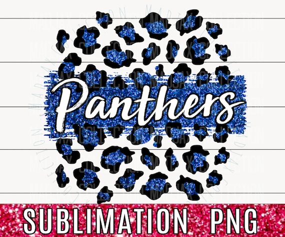 Blue Panthers Digital Download Leopard Print Sublimation | Etsy