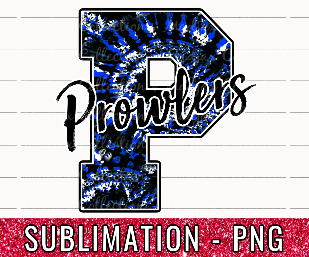 Prowlers Spirit Shirt PNG, Sublimation Design, Blue Tie Dye, Printable ...
