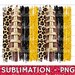 Leopard Brush Stroke, Red & Blue, Sublimation PNG Files, Heat Transfer ...