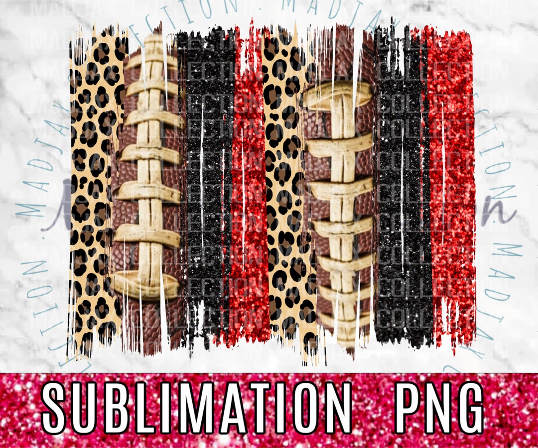 Football Brush Stroke, PNG File, Sublimation Print, Team Colors, Red ...