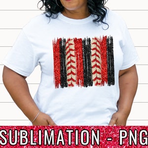 Baseball Stitches Brush Stroke Design, Sublimation PNG File, Team ...