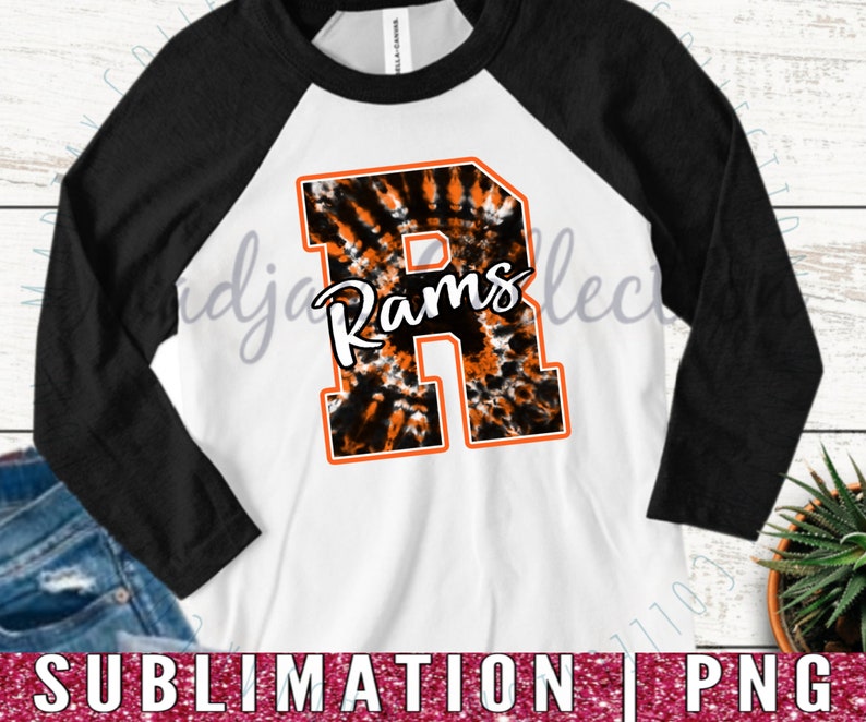 Rams Spirit Shirt PNG 2 Sublimation Designs Orange Tie Dye - Etsy