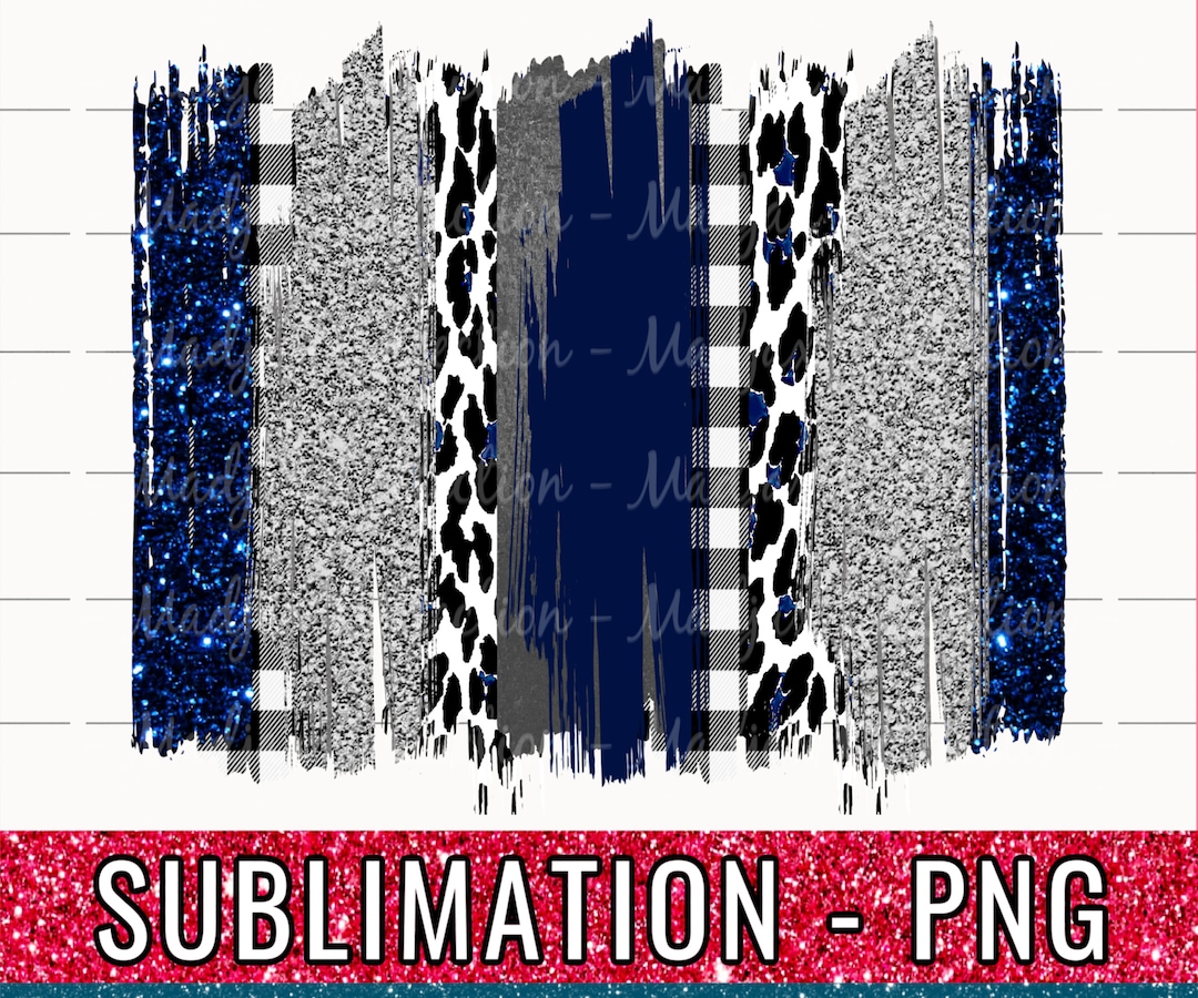 Navy Leopard Glitter Brush Stroke PNG: Sublimation Background (digital ...