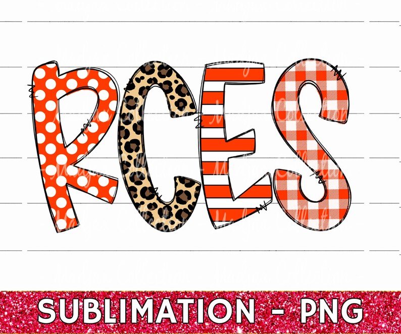 RCES Rhea Central Elementary Bubble Letters Digital - Etsy