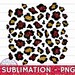 Red and Blue Glitter, Brush Strokes PNG, Sublimation Print, Leopard ...