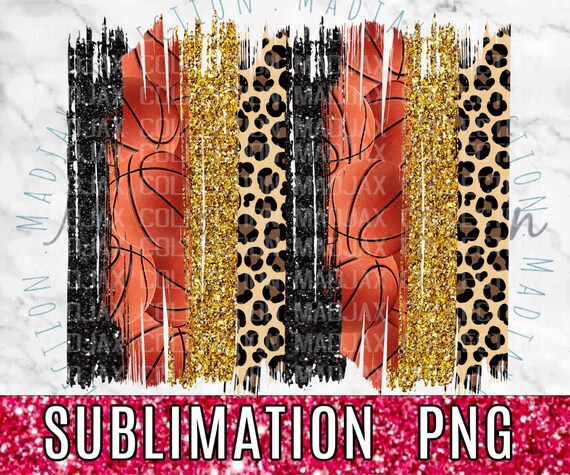 Black & Gold Basketball Brush Stroke PNG File Sublimation | Etsy